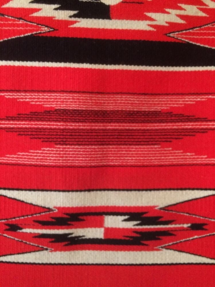 Handwoven Chimayo 40" x 52" wool blanket available at Wild West Weaving ...